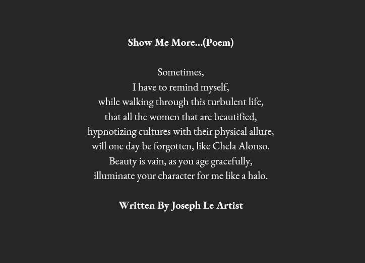 Show Me More…(Poem) – LifeandTimelessart